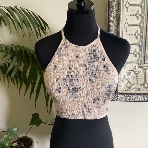 Ecote | Tops | Donating 35 Smocked Sleeveless Tie Back Halter Top ...